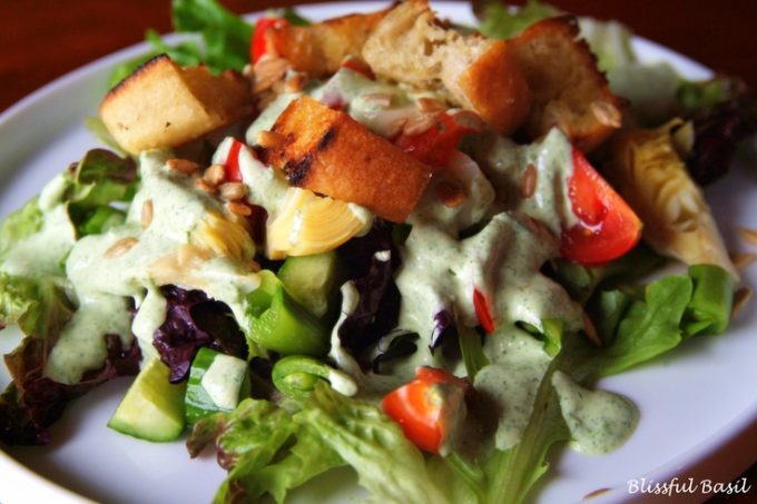 The Random Salad with Blissful Basil Dressing - Blissful Basil