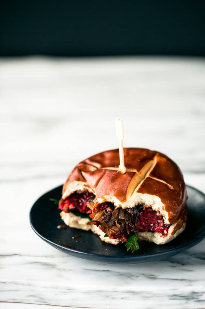 Smoky Vegan BBQ Beet Burgers - Blissful Basil