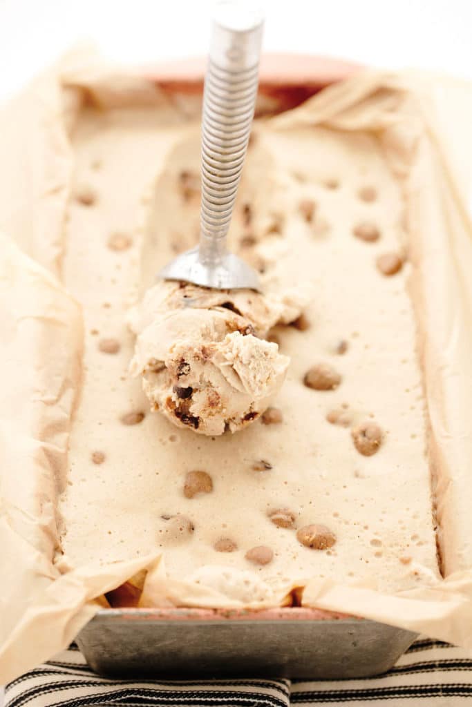 No-Churn Vegan PB Cookie Dough Ice Cream - Blissful Basil